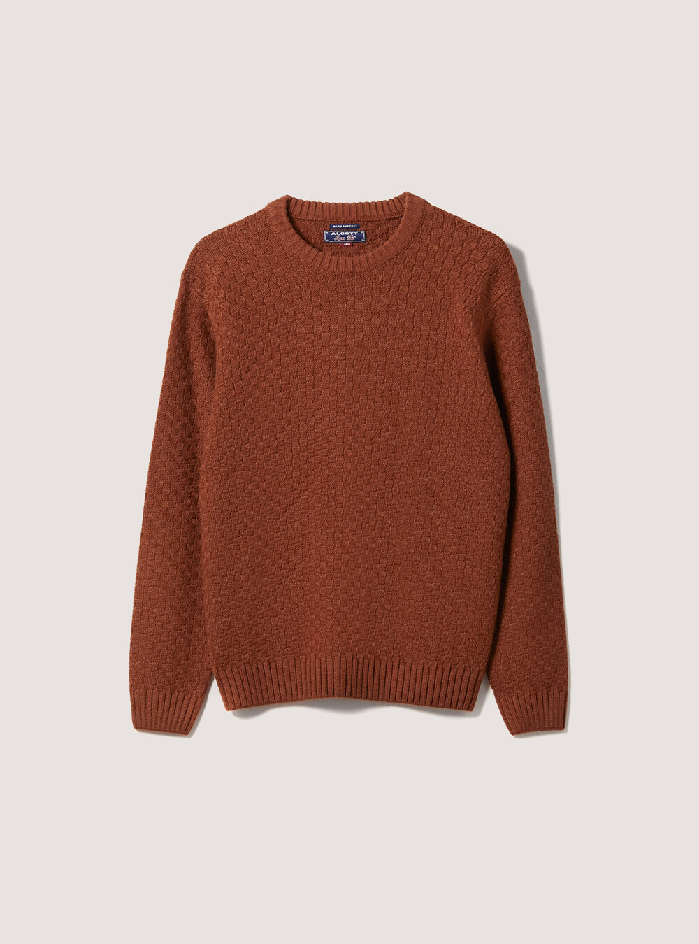 Pullover Caldo Con Texture Geometrica