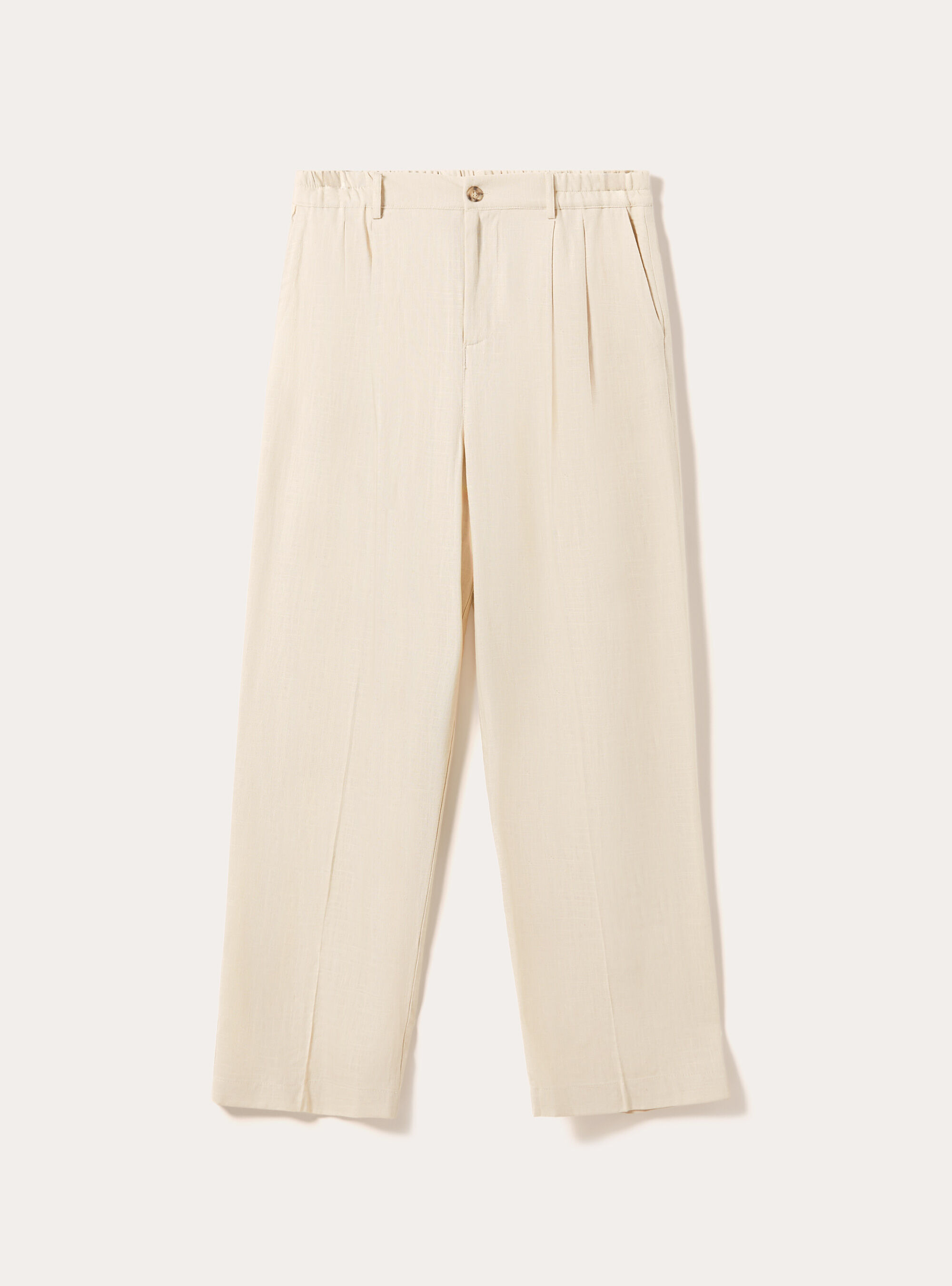 Linen blend wide leg trousers | Alcott | Men's Trousers