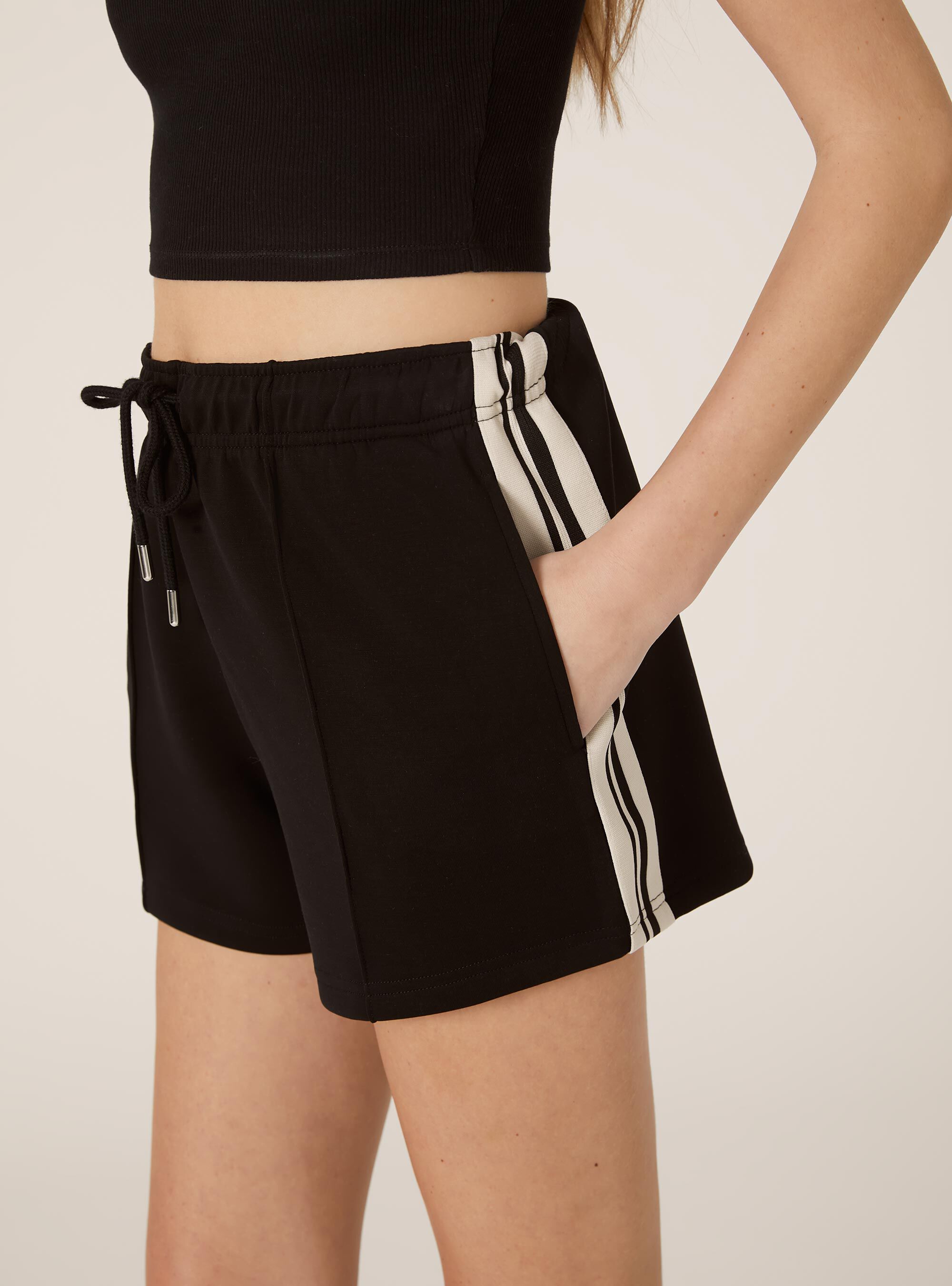 Soft touch shorts with side bands | Alcott | Women's Skirts and Shorts