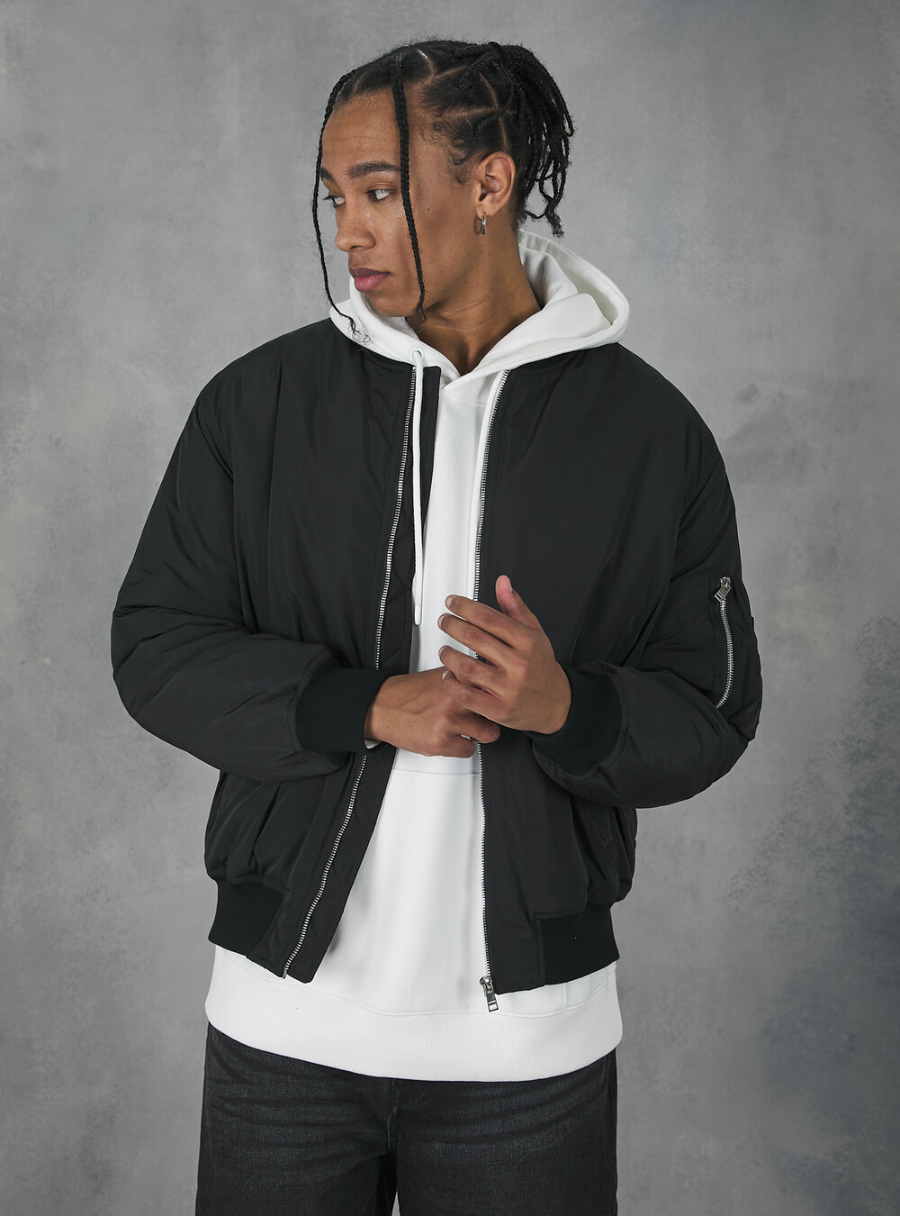 Boxy Fit Bomber Jacket