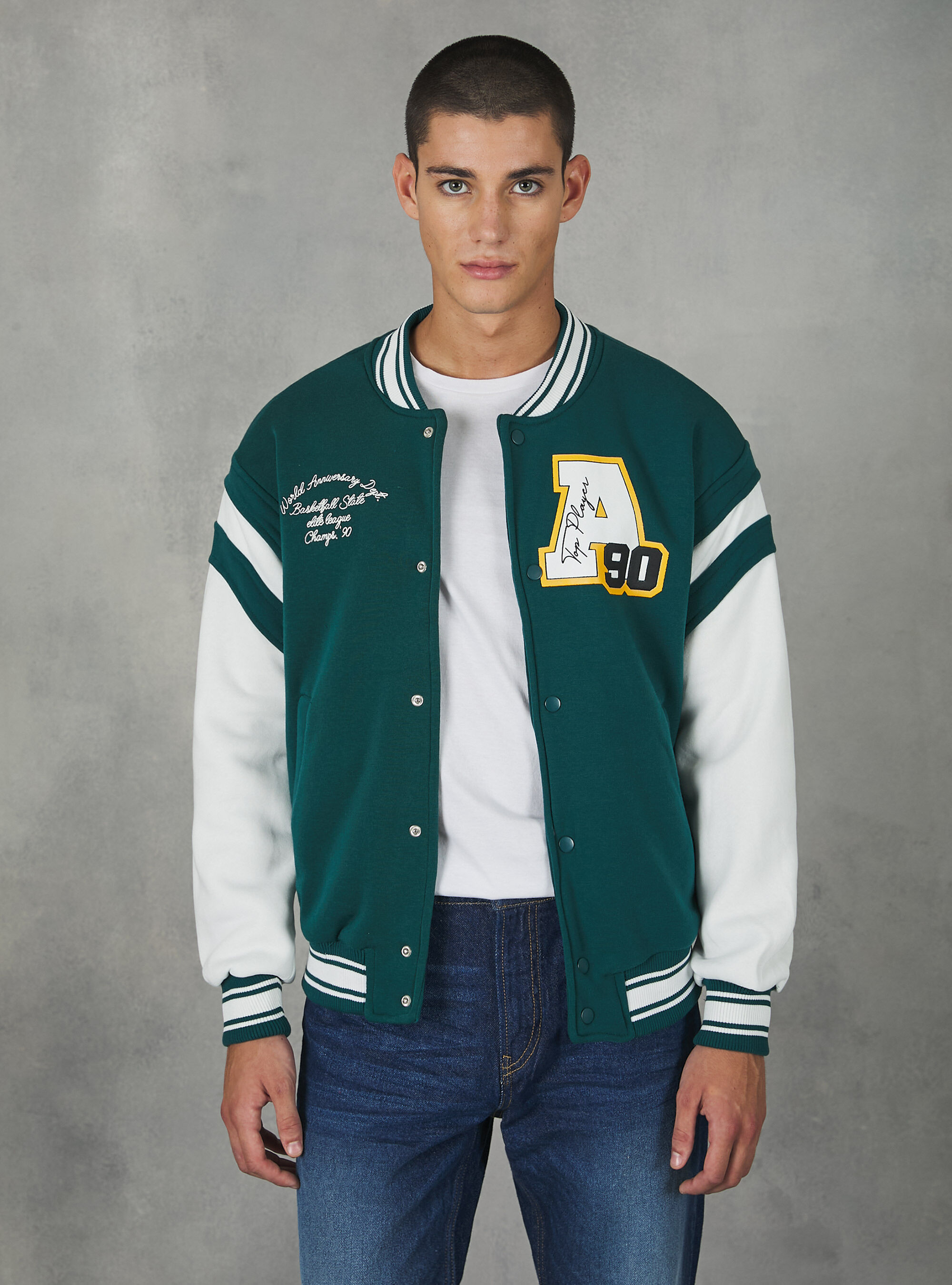 College Bomber Jacket with print