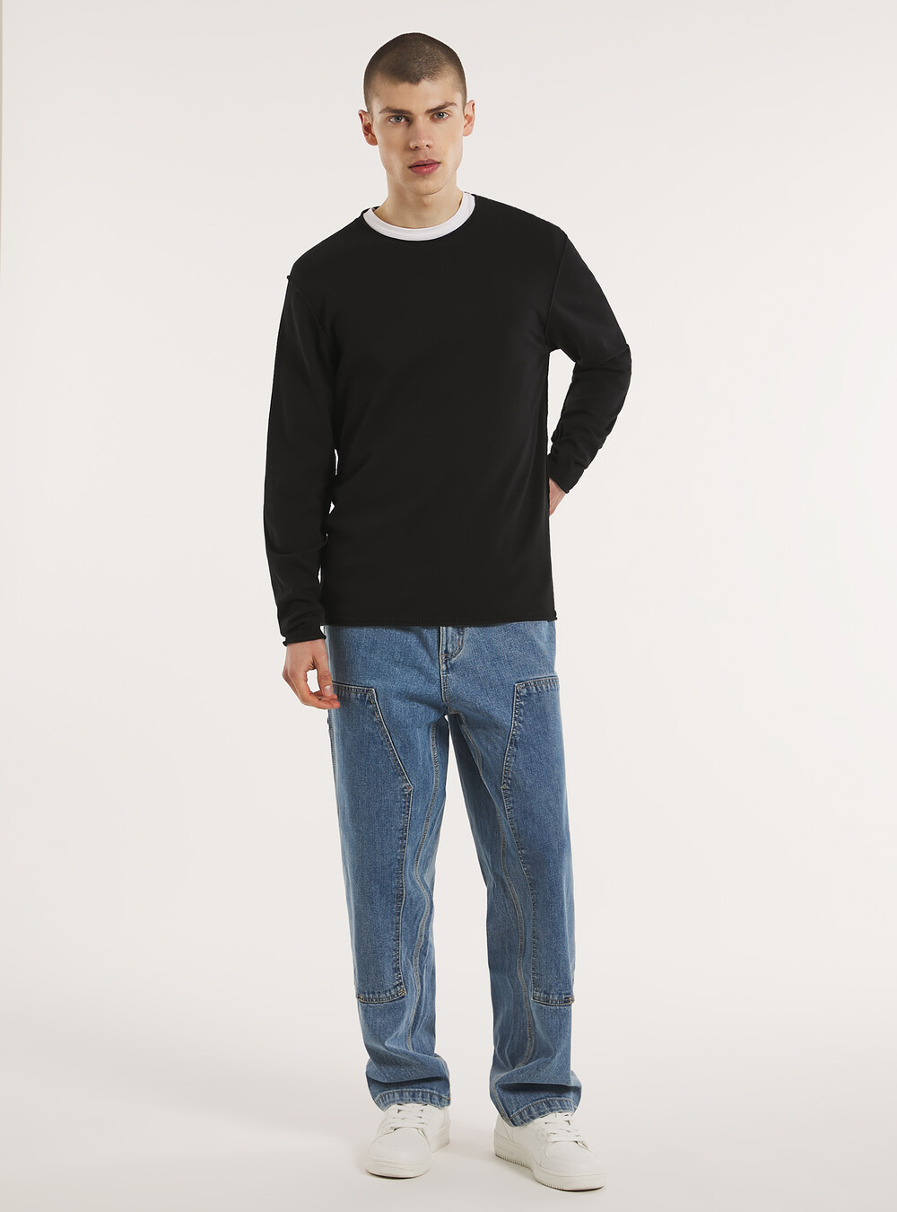 Pullover Girocollo In Cotone Alcott Maglieria Uomo