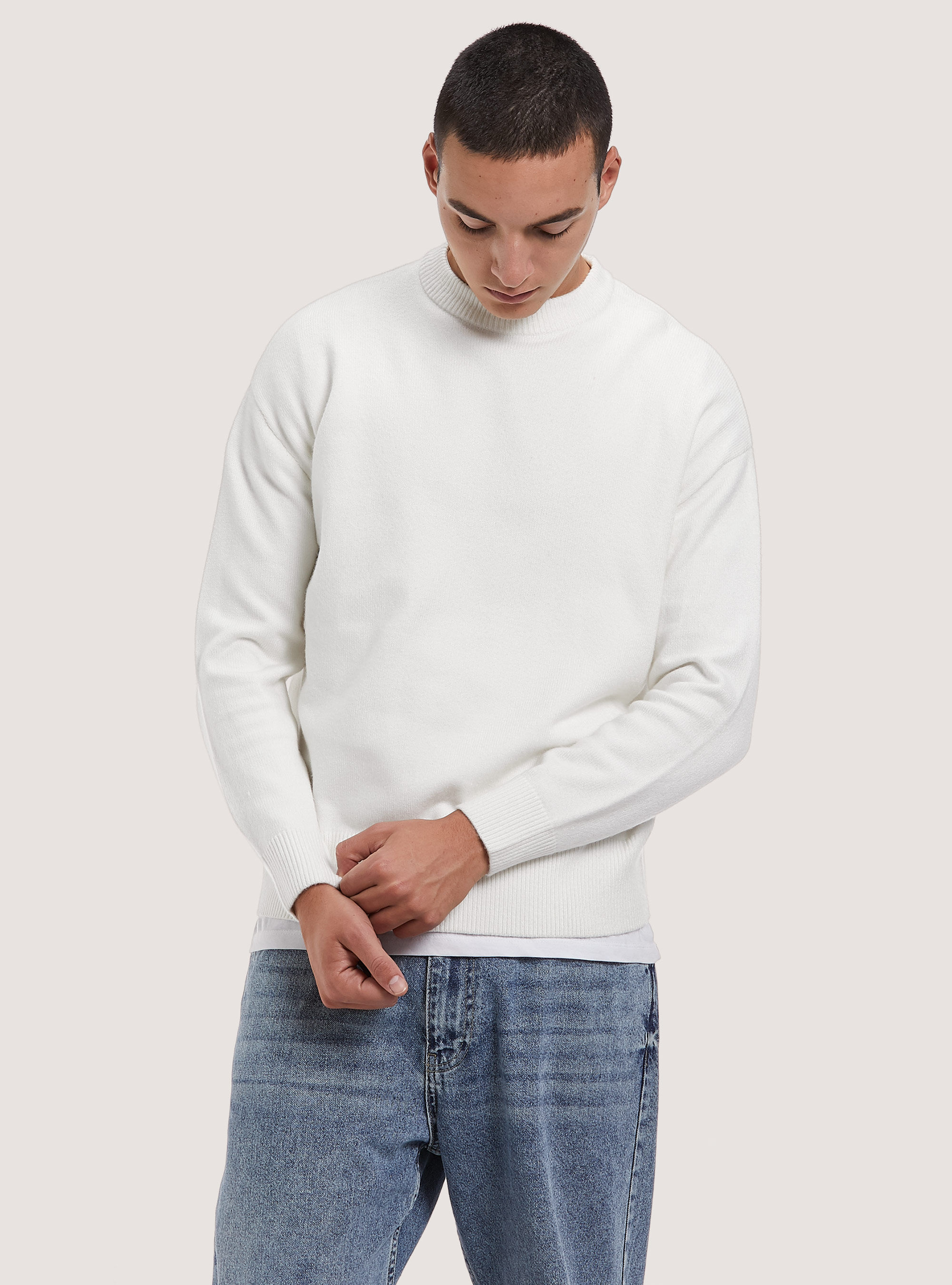 Pullover morbido boxy fit elasticizzato