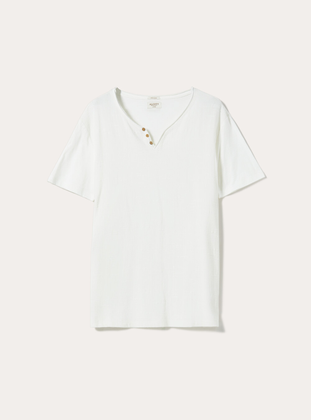 Maglietta In Misto Lino Con Scollo A V Alcott T Shirt Uomo