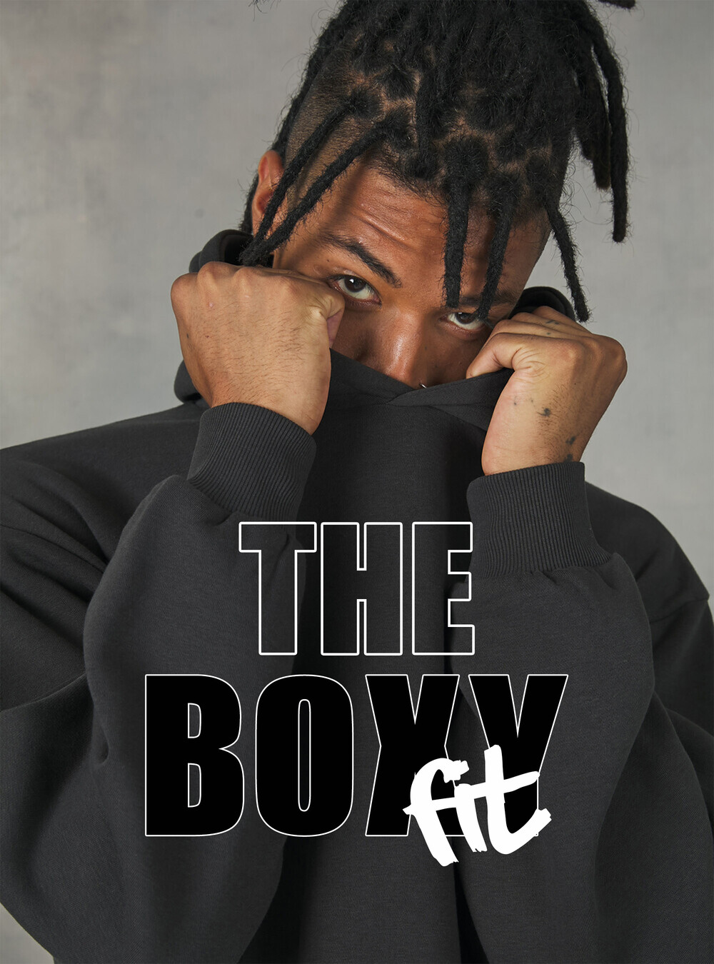 Sudadera Con Capucha Boxy Fit Alcott Sudaderas Uomo