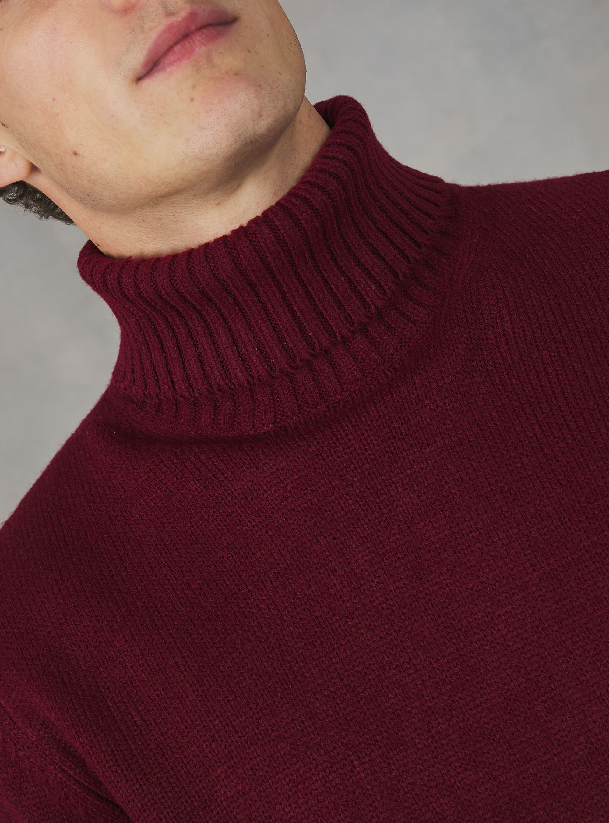 Pullover a collo alto cachemire touch