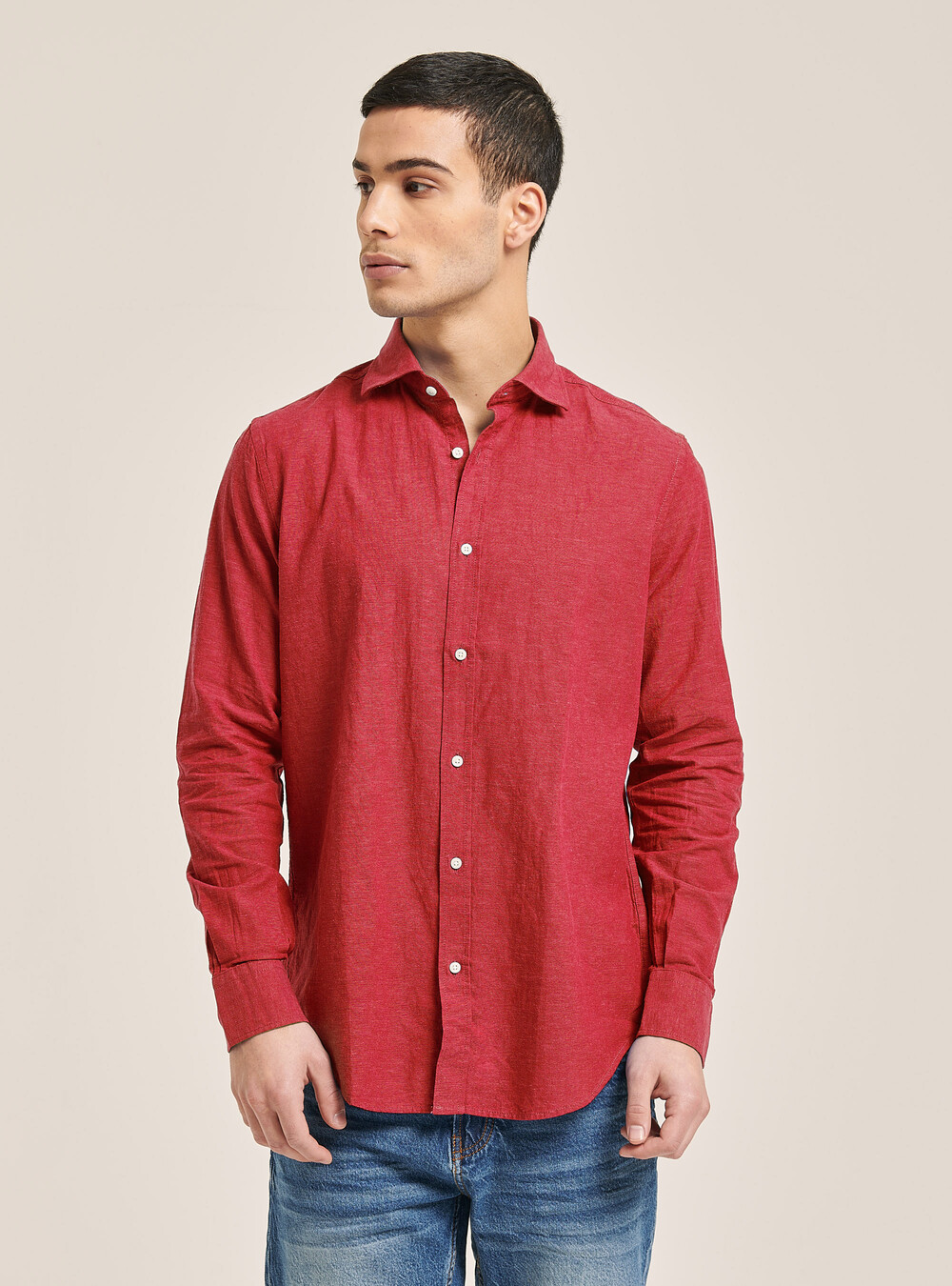 Camicia In Misto Lino A Manica Lunga Alcott 95215007