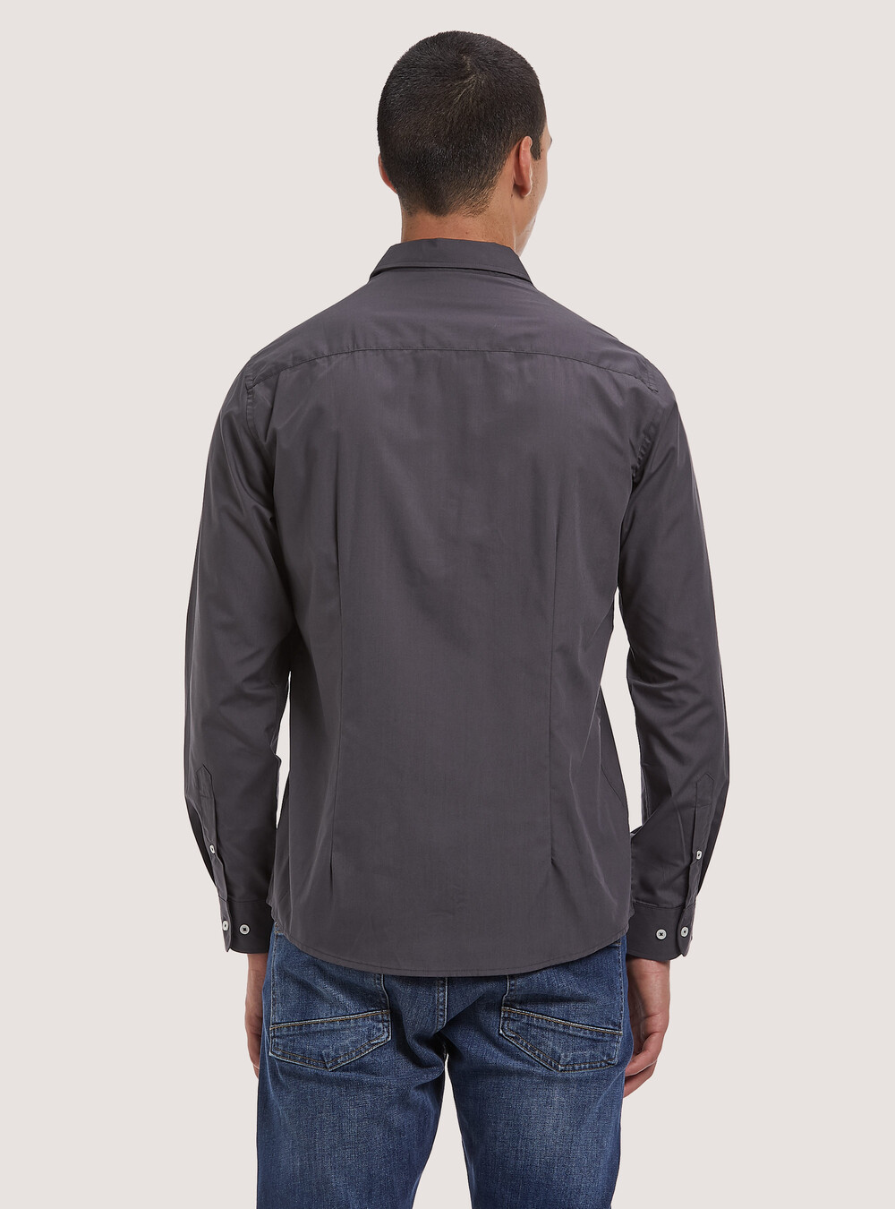 Camicia A Manica Lunga In Tinta Unita