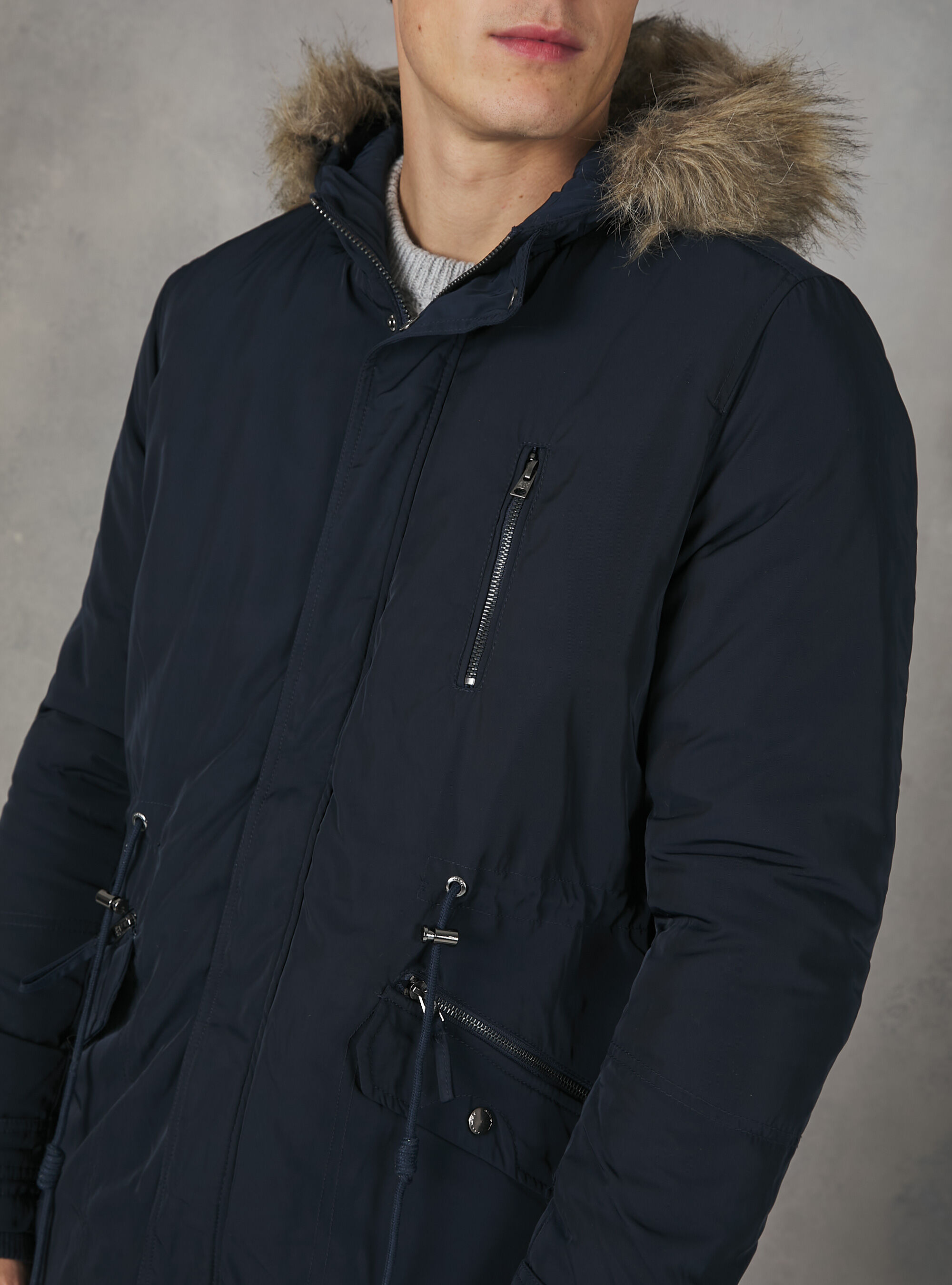 Hooded padded parka