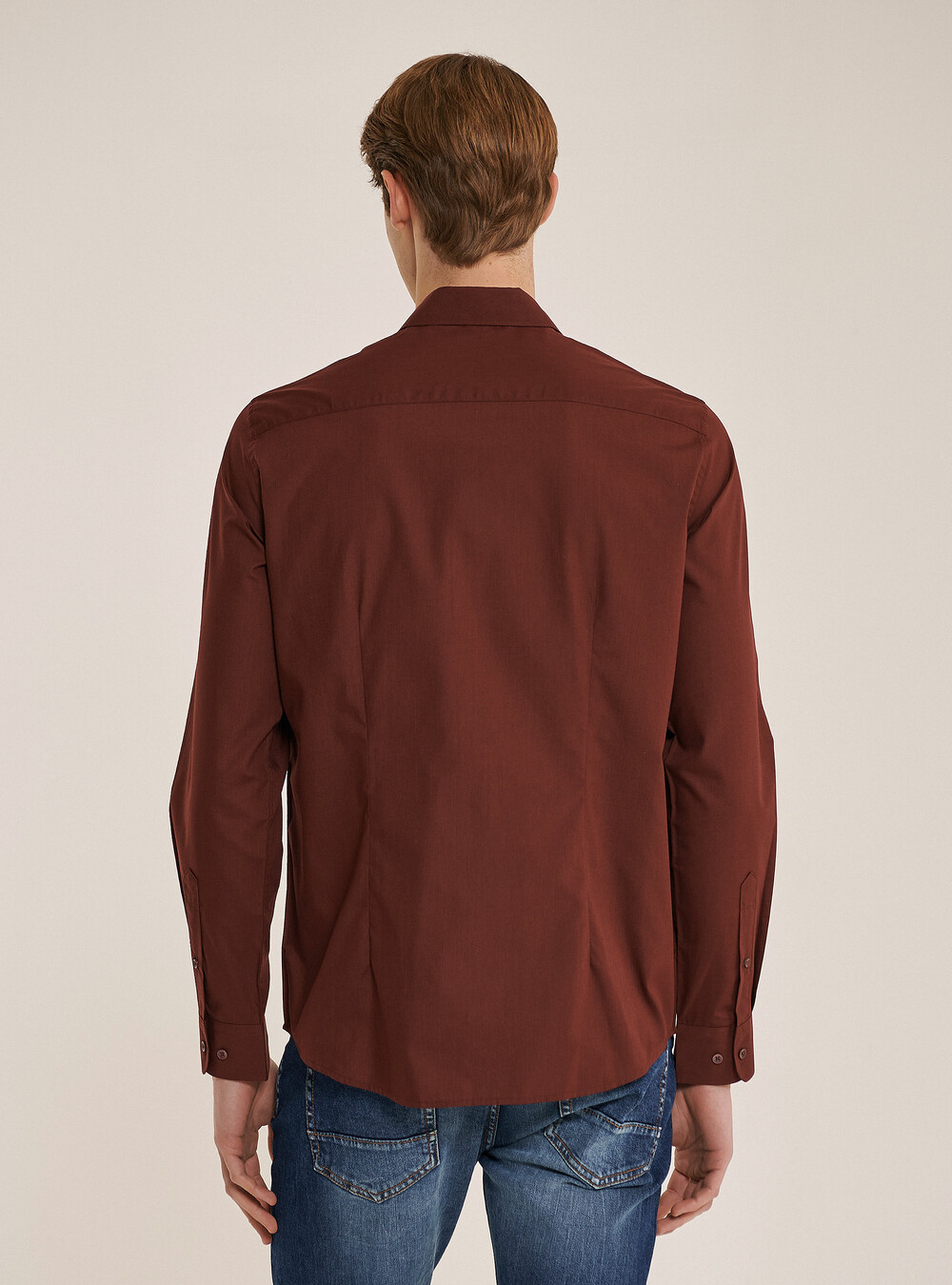 Camicia A Manica Lunga In Tinta Unita