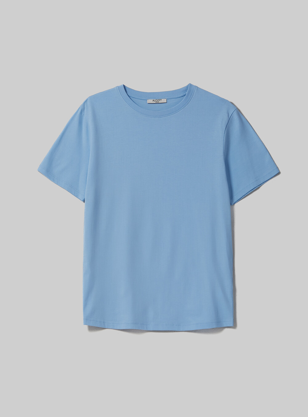 Camiseta De Algodón Con Cuello Redondo
