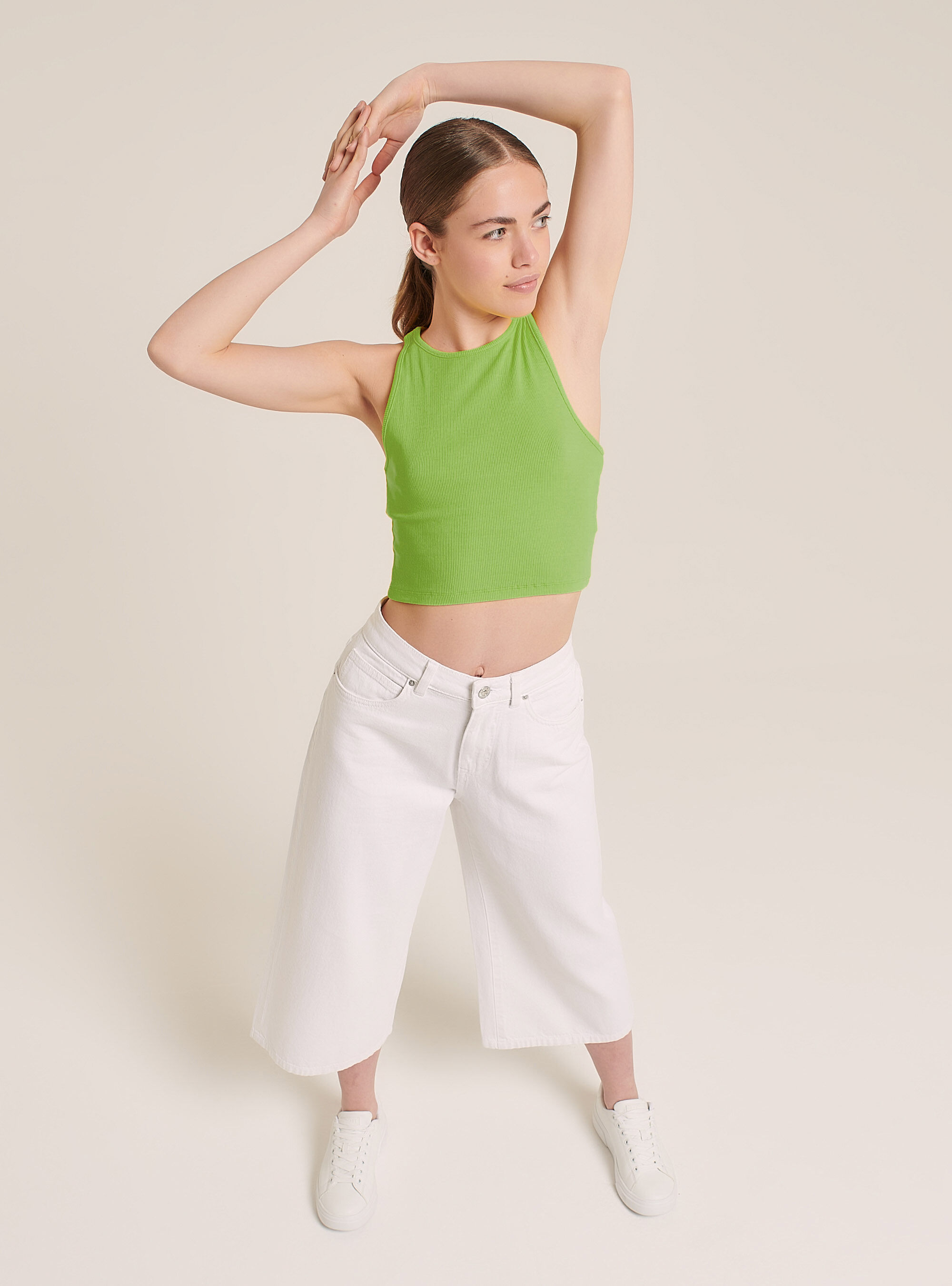 Ribbed cropped top
