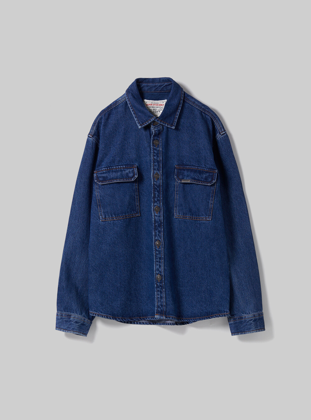 Camicia In Denim Oversize Con Tasconi