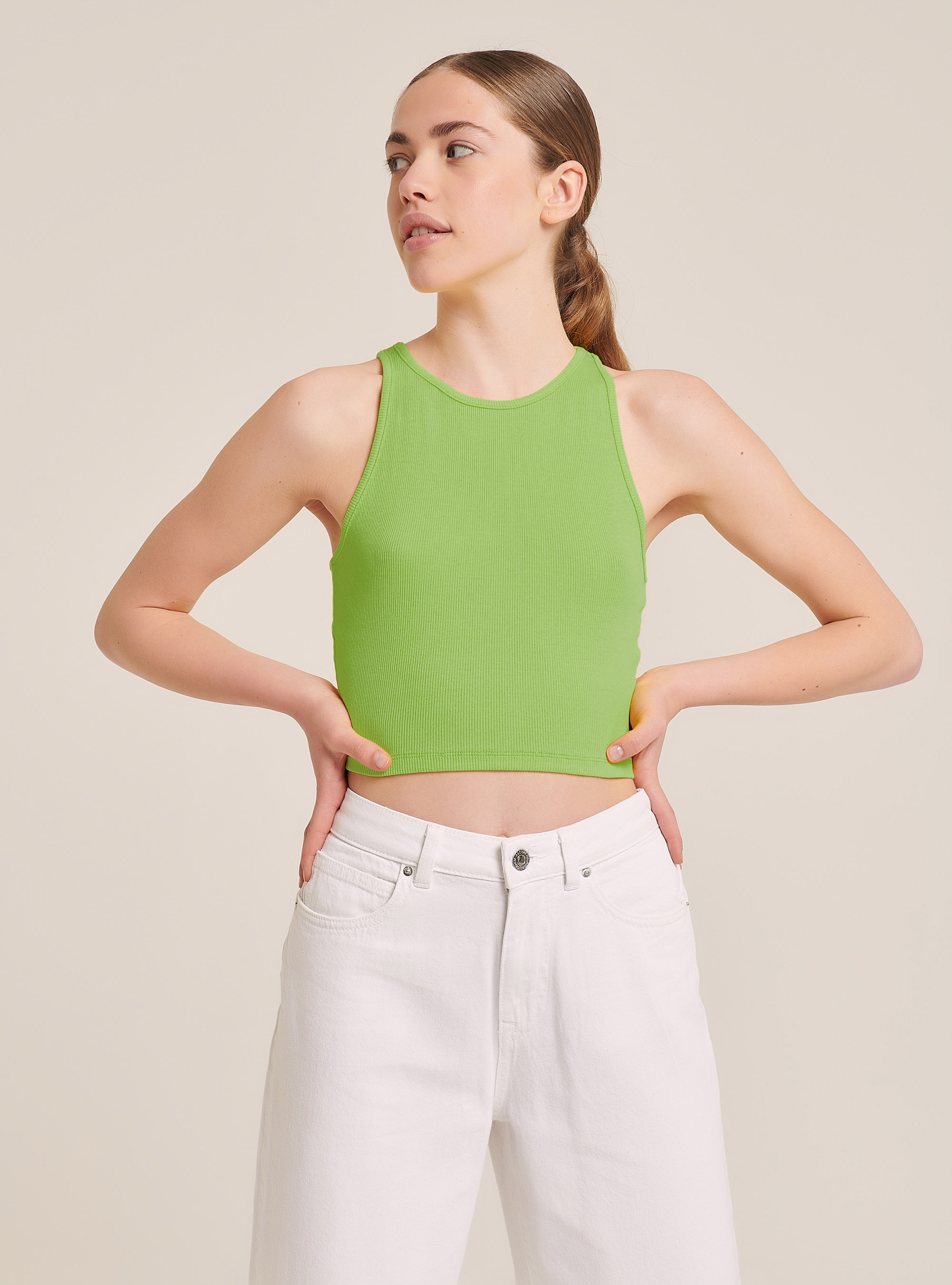 Ribbed cropped top