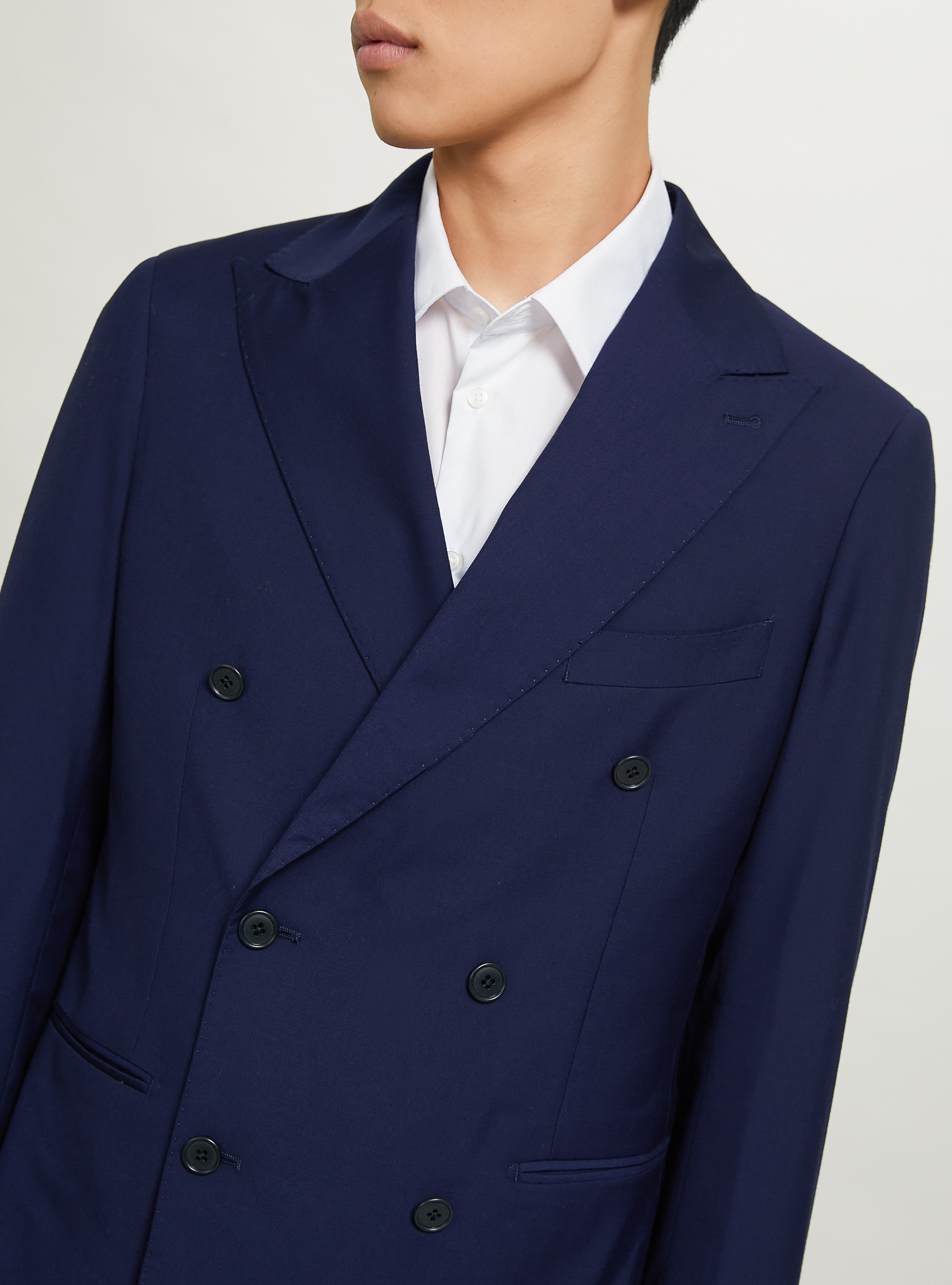 Double-breasted suit jacket