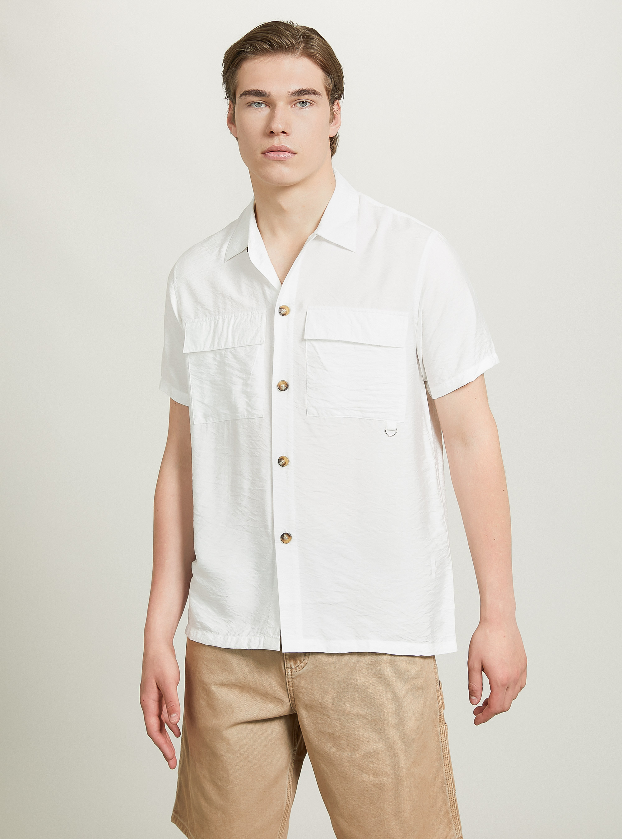 Camicia in twill con tasconi