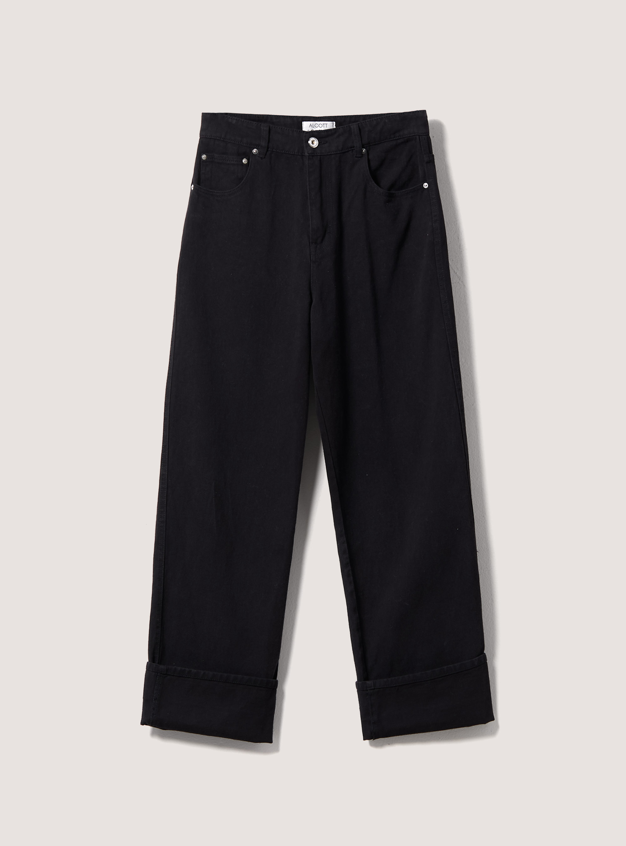Cotton wide leg trousers