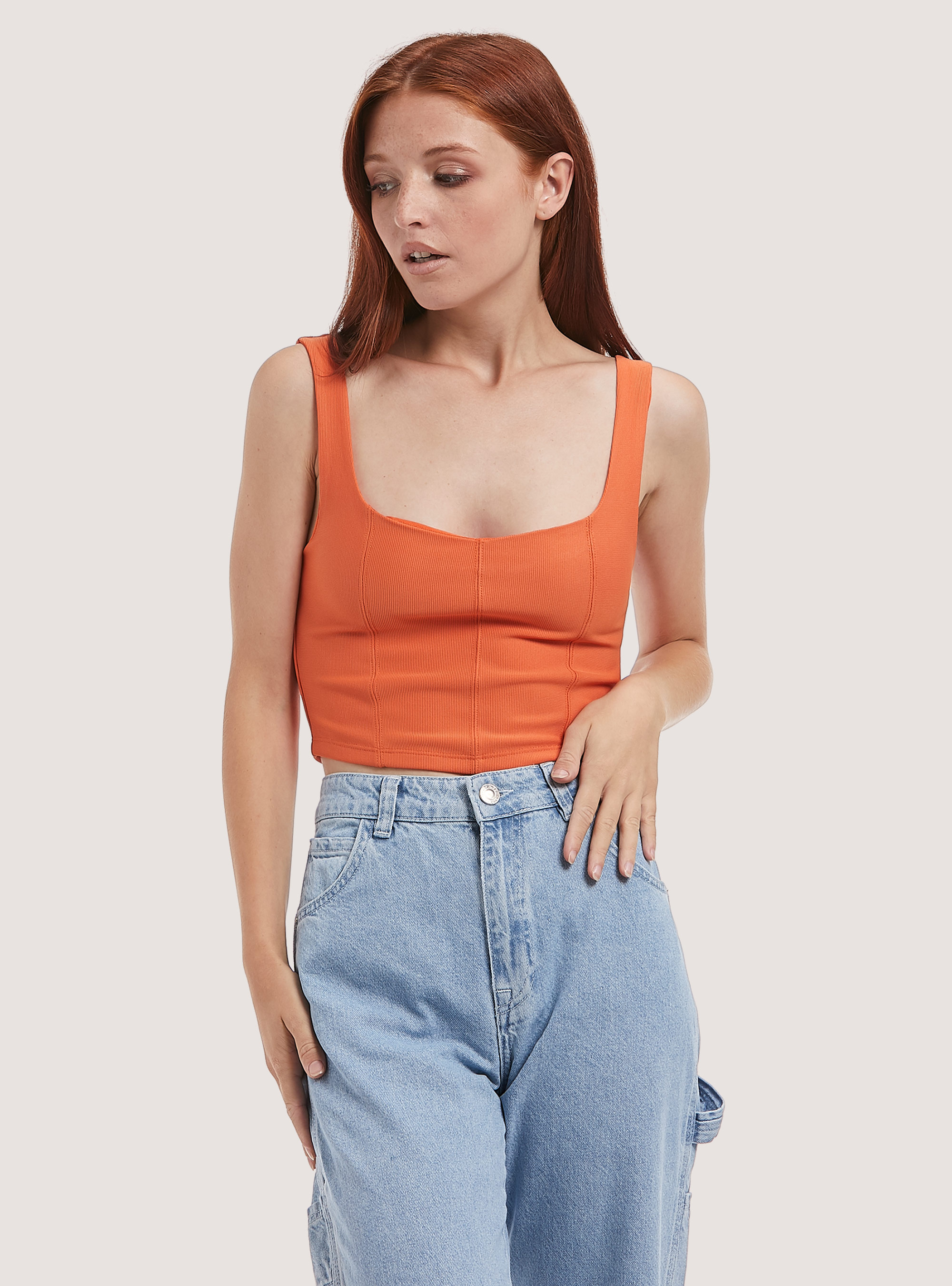 Top cropped bustier