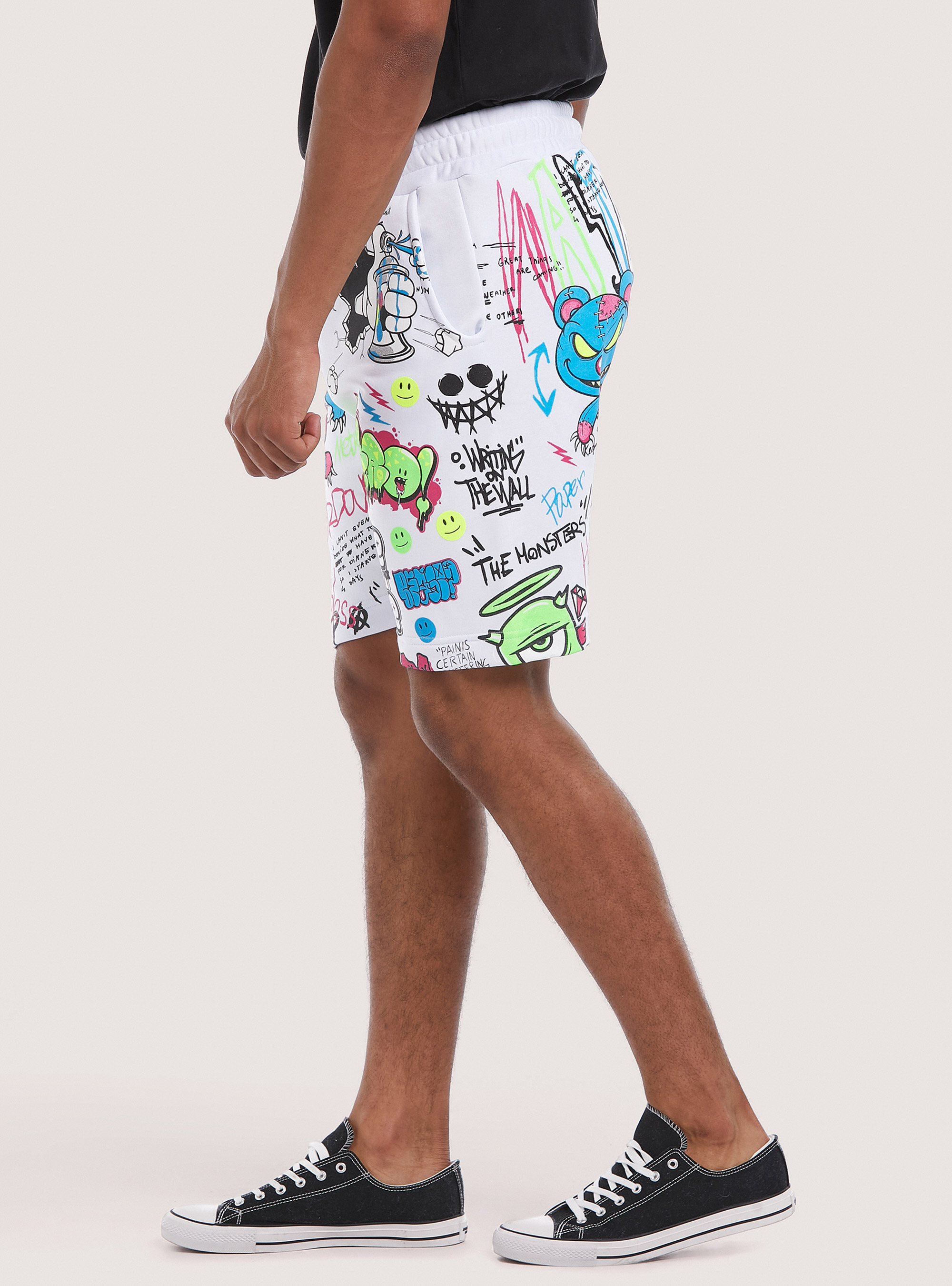 Bermuda shorts with all over ''Smile Collection'' print