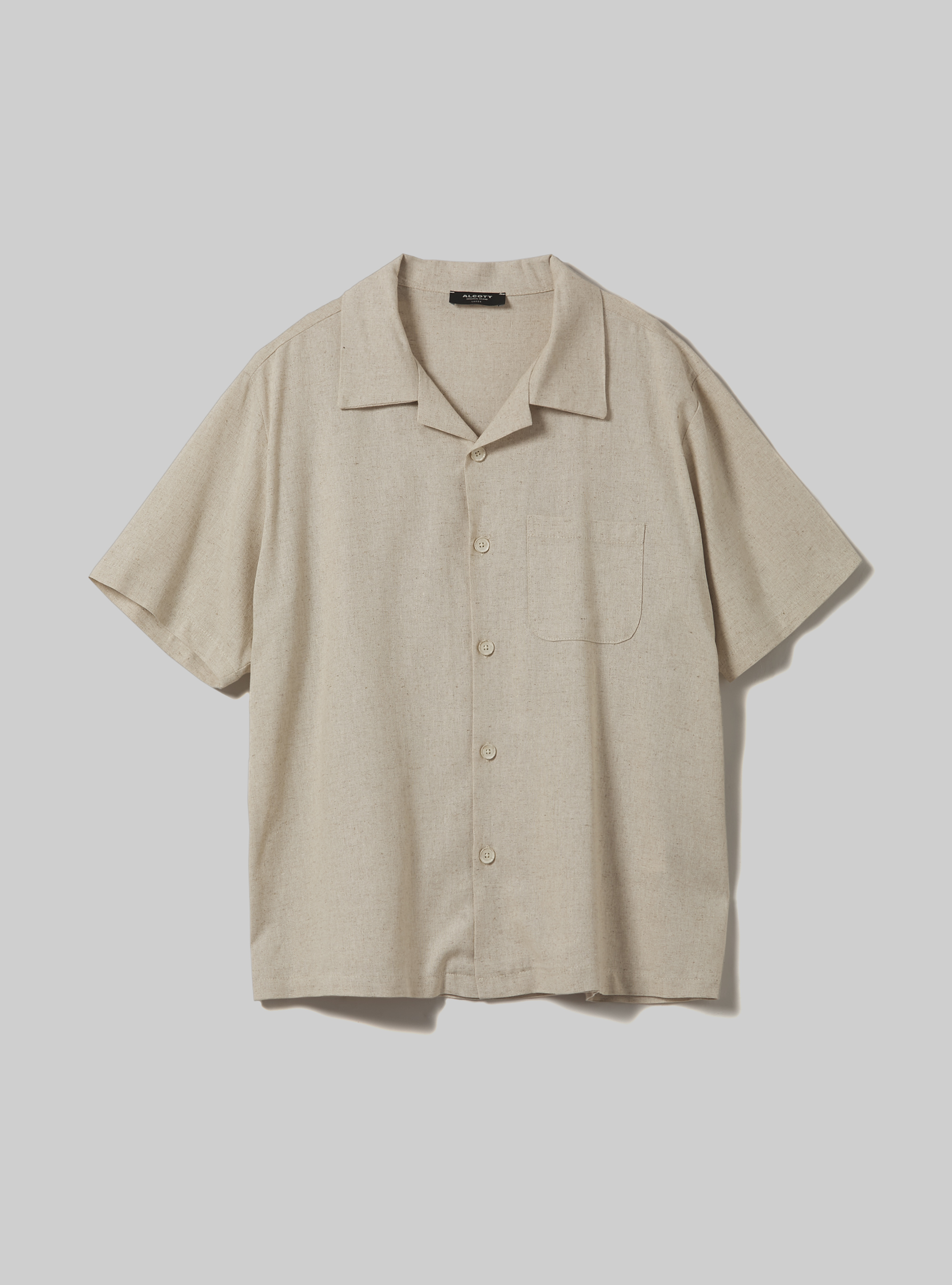 Linen blend shirt with large pockets